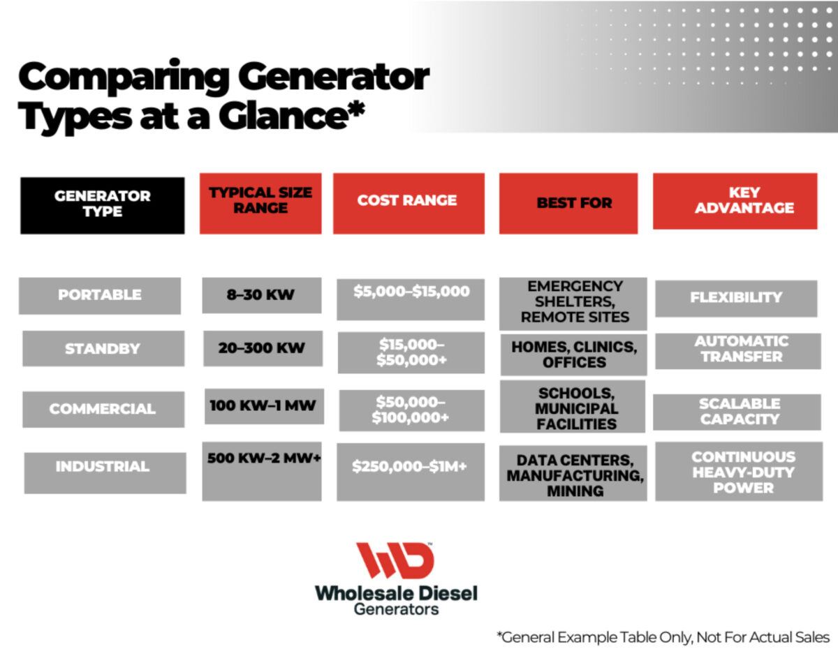 The Ultimate Diesel Generator Buyers Guide | Types, Sizes ...